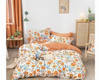 China 100% Cotton Printed Reversible Duvet Cover Set King Size Simple Flower All Season for sale