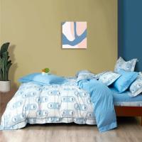 China Light Green Comforter Fabric Multi Color Printing 100% Cotton 200TC for sale