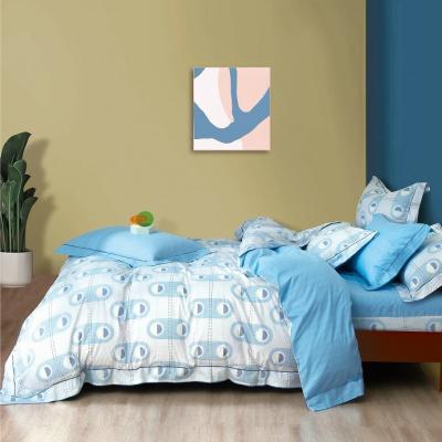 China Light Green Comforter Fabric Multi Color Printing 100% Cotton 200TC for sale