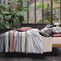 China Organic Cotton 3pc Duvet Cover Set Stripe Tailored Quilt Cover 100% Cotton OEKO-TEX for sale