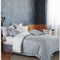 China 3pc Organic Cotton Double Duvet Set Stripe Customized Deep Colour for sale