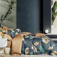 China 100% Cotton Printed Bed Sheet Set Customized Bedlinen Single to Super King for sale