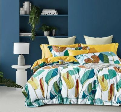 China 300 TC Bed Sheet Set Comfortor 100% Cotton Queen Bedding Cover Duvet Set Custom for sale