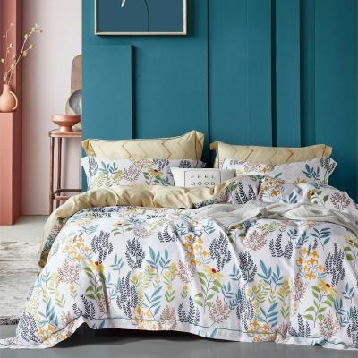 China 230TC 100% Tencel Duvet Cover Set Stripe Luxury Bedding Sets  for sale