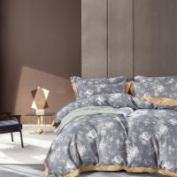 China Four Piece Tencel Bedding Sets 300TC Sleeping 100 Tencel Lyocell Sheets Satin Solid Color for sale