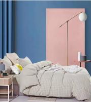 China Washable 100% Cotton Yarn Dyed Bedding Set Regular Weight Simple Soft Custom Sizes for sale