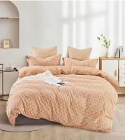 China Washable 100% Cotton Yarn Dyed Bedding Set Regular Weight Simple Soft Custom Sizes for sale