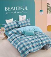 China Washed Cotton Yarn Dyed Bed Linen Home Textile Fabric Fitting Sheet for sale