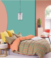 China 100% Cotton Yarn Dyed Duvet Cover Set 150 TC Premium Bed Linen Fitted Sheet Reversible for sale