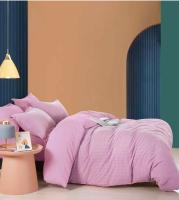 China Custom Yarn Dyed Cotton Bedding Fabric 150TC Reversible Duvet Cover Set for sale