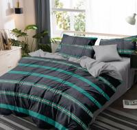 China Microfiber Dark Color Printed Geometric Duvet Cover Set 4 Pieces 100% Polyester for sale