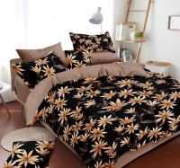 China Multi Color Floral Microfiber Bedding Sets 70-130gsm 4PCS Duvet Cover for sale