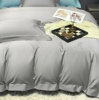 China 200TC-600TC 100% Organic Bamboo Sheet Duvet Cover Plain Dye Grey for sale