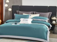 China Home Bamboo Fiber Embroidered Bedsheet Luxury Green for sale