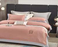 China Embroidered Bamboo Bedding Sets 100% Organic Luxury Orange for sale