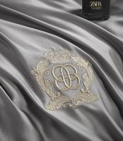 China Luxury Grey Embroidered Bamboo Bedding Sets Organic 100% for sale