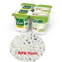 China High Gloss Extrusion HIPS Resin Food Packaging Yogurt Cup HIPS Granules for sale