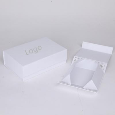 China White Matte Collapsible Magnetic Gift Boxes for sale