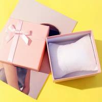 China 5*5*3.5cm,9*9*3.2cm Square Cardboard Jewelry Packaging Boxes Colorful Printed Ribbon Gift Boxes for sale