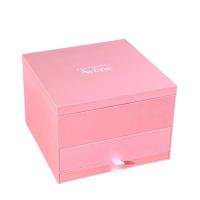 China Cosmetic Skincare Packaging with Pop Out Sections for Bottles and Velvet Covered Molded Platforms in Matte Lamination for sale