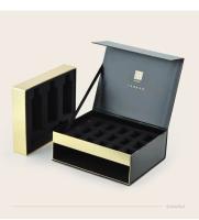 China Sliding Cosmetic Skincare Packaging Makeup Boxes Case With EVA for sale