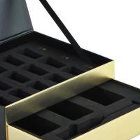 China Sliding Cosmetic Skincare Packaging Makeup Boxes Case With EVA for sale