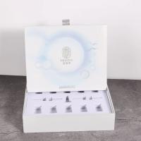 China White  Cosmetic Gift Box For Lyophilized Powder Mask Skin Care Flap Paper  Box for sale