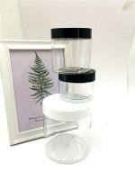 China Cosmetic Pet Plastic Jar 100ml Clear Spice Jars Packaging for sale