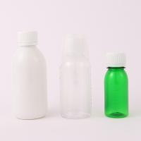 China Clear Pill Bottle PET Vitamin Liquid Boston Plastic Bottle With CRC Cap And Cup for sale