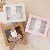China White Gift Set Box Transparent PVC  Birthday Box With Silk for sale