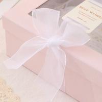 China White Gift Set Box Transparent PVC  Birthday Box With Silk for sale