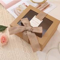 China White Gift Set Box Transparent PVC  Birthday Box With Silk for sale