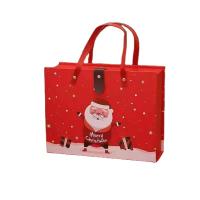 China Gift Luxury Christmas Box Packaging Red Box With Handle for sale