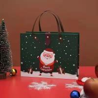 China Gift Luxury Christmas Box Packaging Red Box With Handle for sale