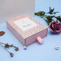 China Drawer Green Pink Paper Cosmetic Packaging Box Skin Care Cosmetic Box for sale