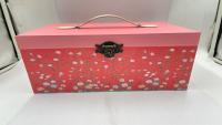 China Wholesale  Cardboard Customized Large Rectangle Mooncake Flat Pack Folding Magnetic Pink Gift Boxes With Handle for sale