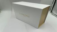 China Printed Logo Cosmetic Box Packaging Folding Cosmetic Box With Raffia Insert for sale
