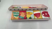 China New Christmas Design Folding Paper Gift Boxes  Packaging Set Of Cheese for sale