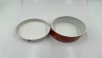 China UV Coating Gold Foil Round SPA gift box White Tube Gift Box for sale