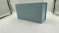 China Cosmetic Packaging Box Blue   Flap Lid Packaging Cardboard  Custom Magnetic Closure Gift Box for sale