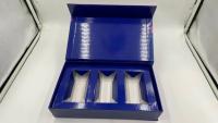 China Sport Nutrition Magnetic Closure Gift Box Custom Glossy Lamination Blue Color for sale