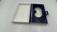 China Custom Logo UV Sliding Packaging Paper Drawer Eye Mask Gift Box With Handle Luxury for sale