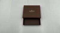 China Small Matt Brown Lip And Base Jewellery Presentation Box Custom Logo for sale