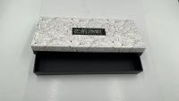 China Texture Black Cosmetic Skincare Packaging Silver Foil Logo Cosmetic Gift Box for sale