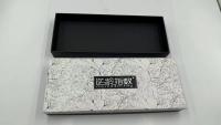 China Texture Black Cosmetic Skincare Packaging Silver Foil Logo Cosmetic Gift Box for sale