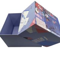 China Blue Innovative Biodegradable Packaging Large Lid And Base Clothing Gift Box for sale