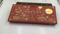 China Red Luxury Rigid Chocolate Gift Box With Gold Stamping and Blister for sale