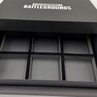 China Custom LOGO Matte Black Cardboard  Lip And Base  Style  Empty Gift Box Packaging OEM With EVA Insert for sale