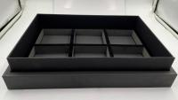 China Custom LOGO Matte Black Cardboard  Lip And Base  Style  Empty Gift Box Packaging OEM With EVA Insert for sale