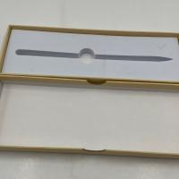 China Paper Pen Gift Box Custom Logo Long Narrow Kraft Paperboard With White EVA Insert for sale